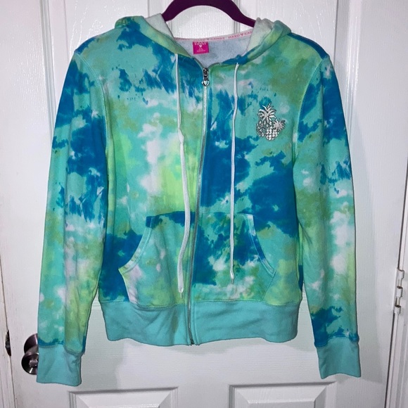 Hard Candy | Jackets & Coats | Hard Candy Green And Blue Tye Dyed ...
